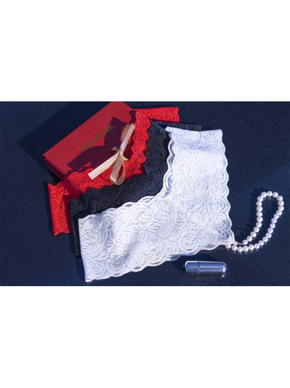 Chilirose Perizoma bianco con perle naturali d'acqua dolce + bullet ...
